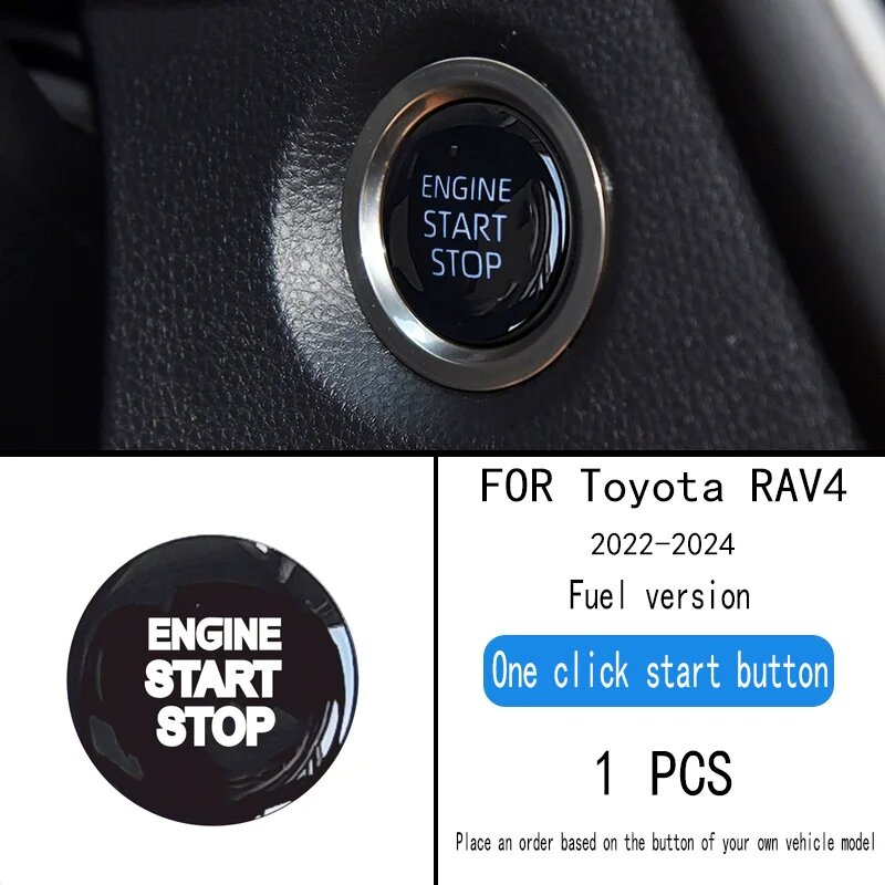 Наклейка на кнопку Start Stop Toyota RAV4 2022-2024, Style 8