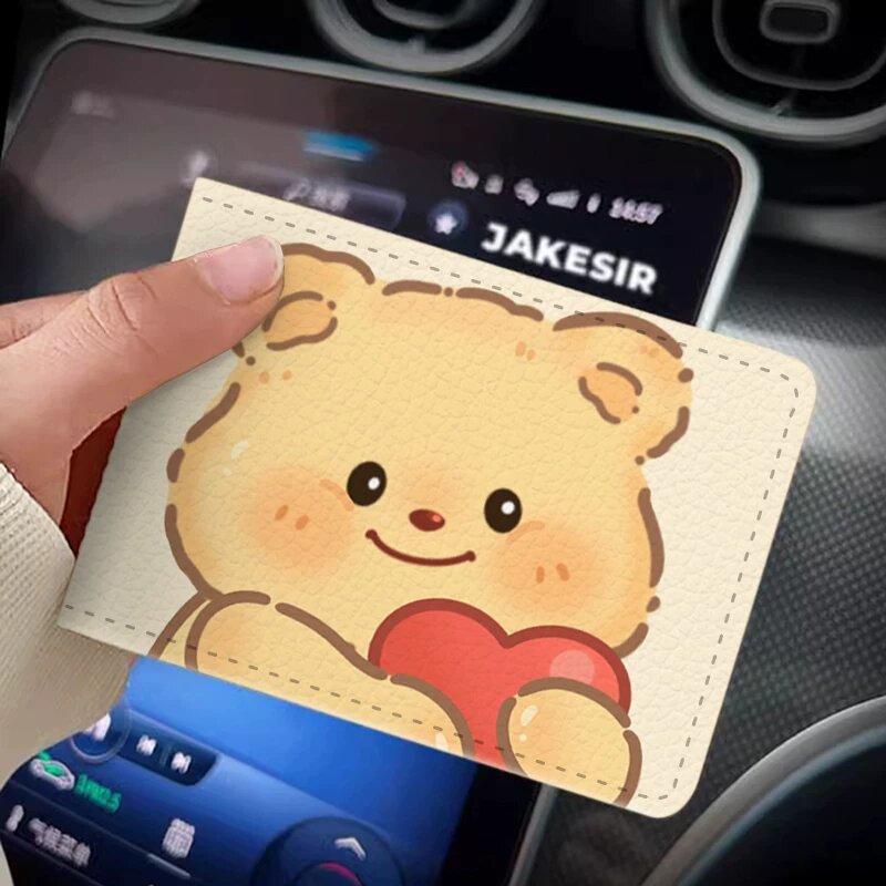 Масло-медведь для девочек, водительские права, водительские права, защитный чехол «два в одном», милый водительский