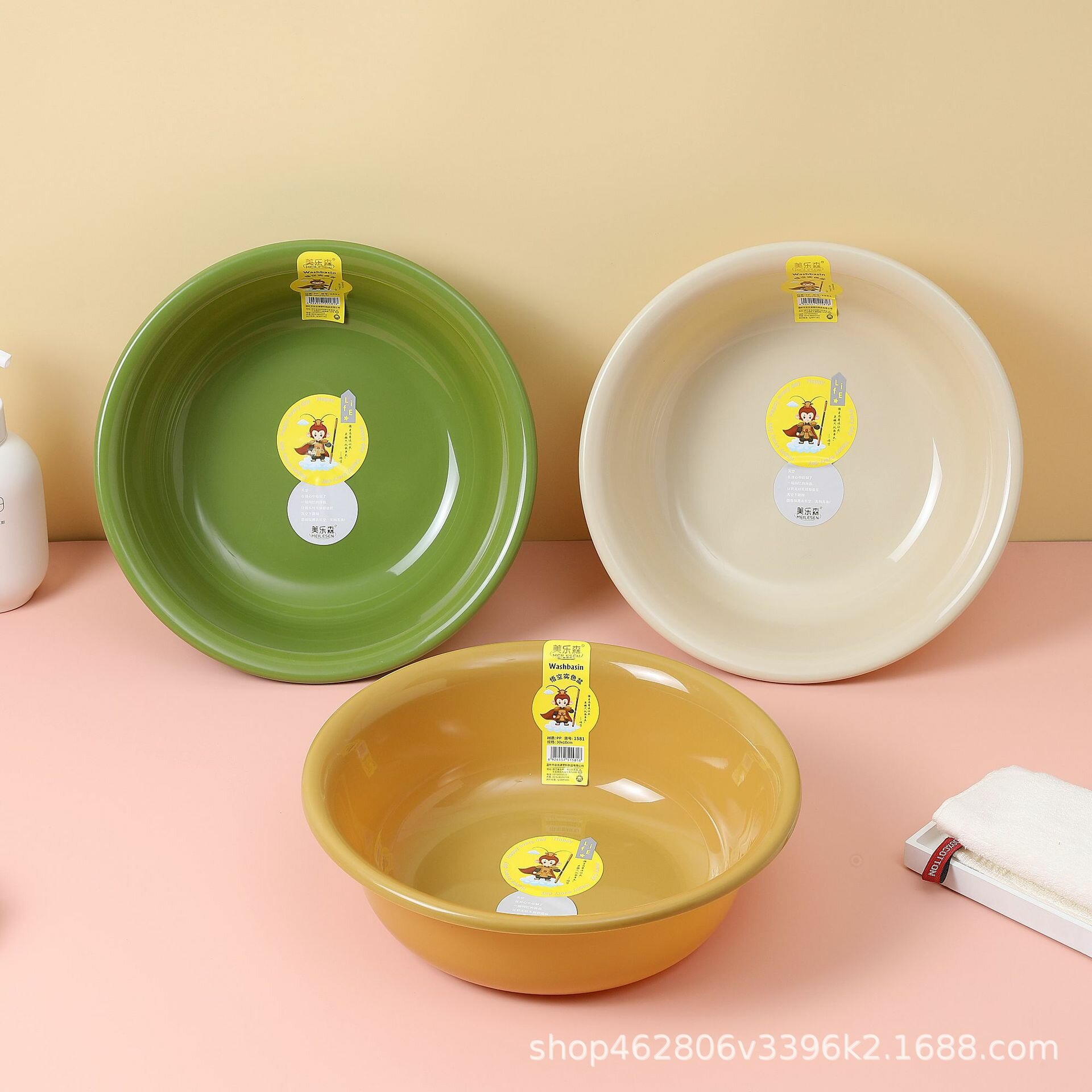 Пластиковая настенная раковина 30x10 см, молочный цвет, одна штука для ванной комнаты - легкая и гигиеничная