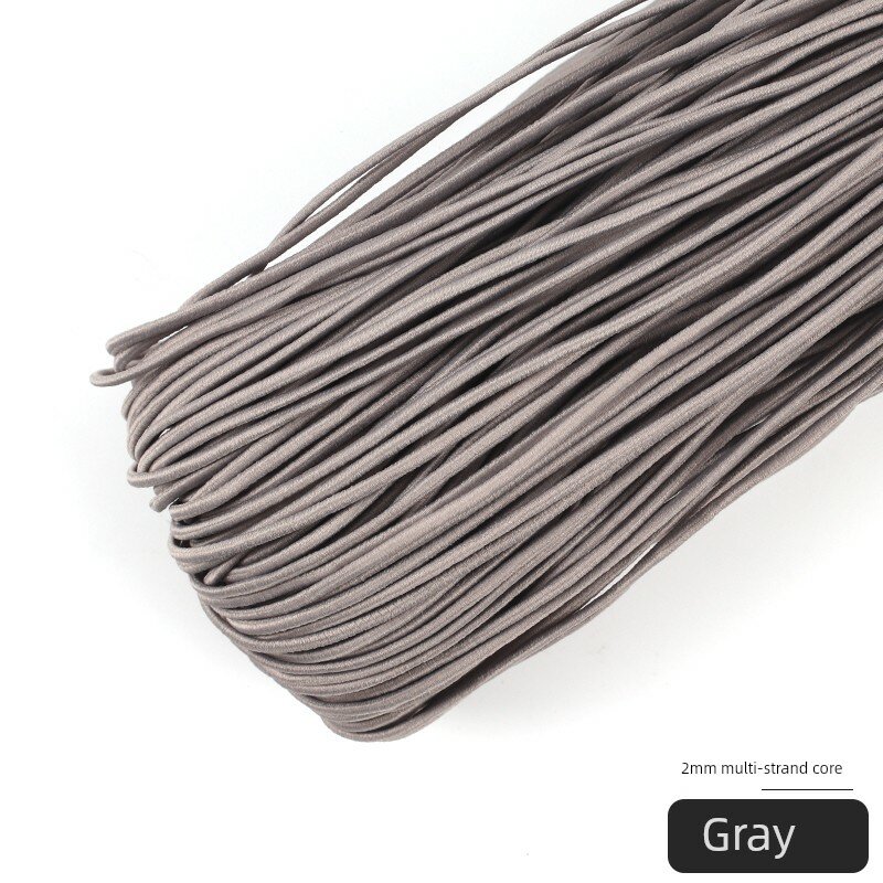 2 мм красочная эластичная круглая эластичная лента повязка на голову резинка DIY аксессуары для одежды тонкая резиновая