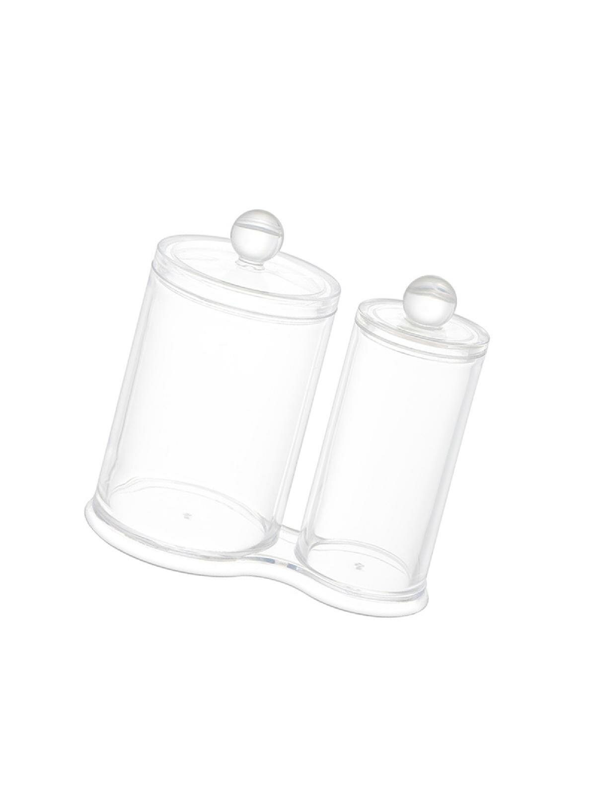 Удобные прозрачные баночки для туалетного столика, соли для ванн, ватных тампонов