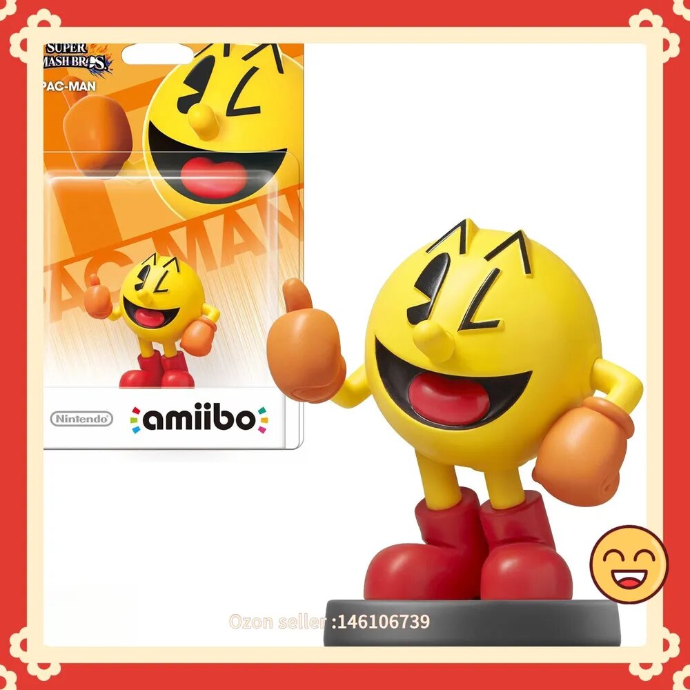 Фигурка Nintendo Amiibo PAC-MAN Super Smash Bros, Пластик, 7 см, Коллекционная
