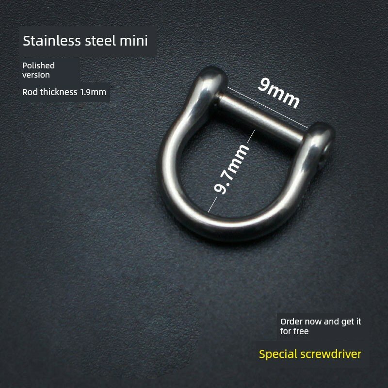 Брелок с пряжкой в форме подковы из чистого титанового сплава, мужской брелок в форме подковы из нержавеющей стали 316,