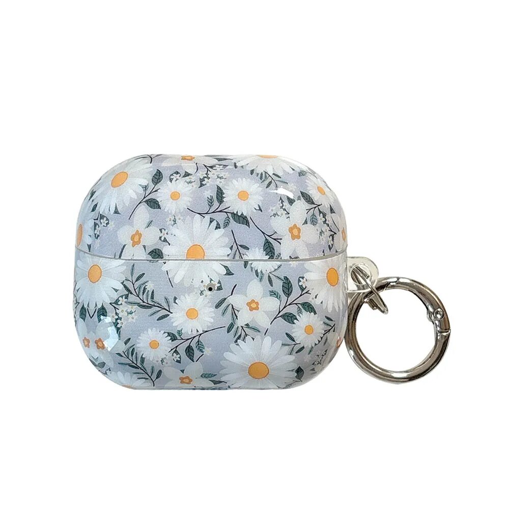Чехол для наушников со свежими цветами для Samsung Galaxy Buds 3 Pro, чехол для беспроводной Bluetooth-гарнитуры с цветочным принтом для Buds3 Pro Funda с крючком
