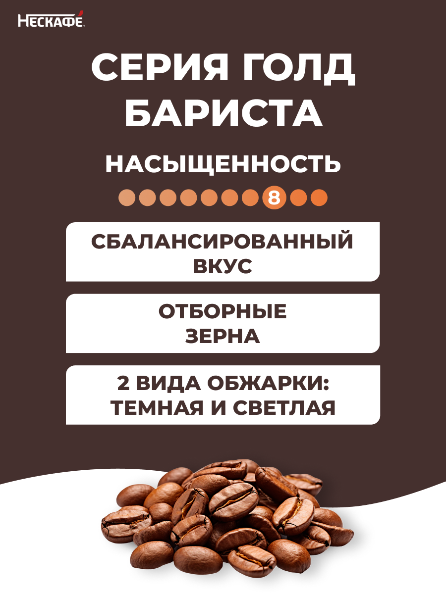 Кофе Нескафе Gold Barista растворимый 2 шт по 75 г