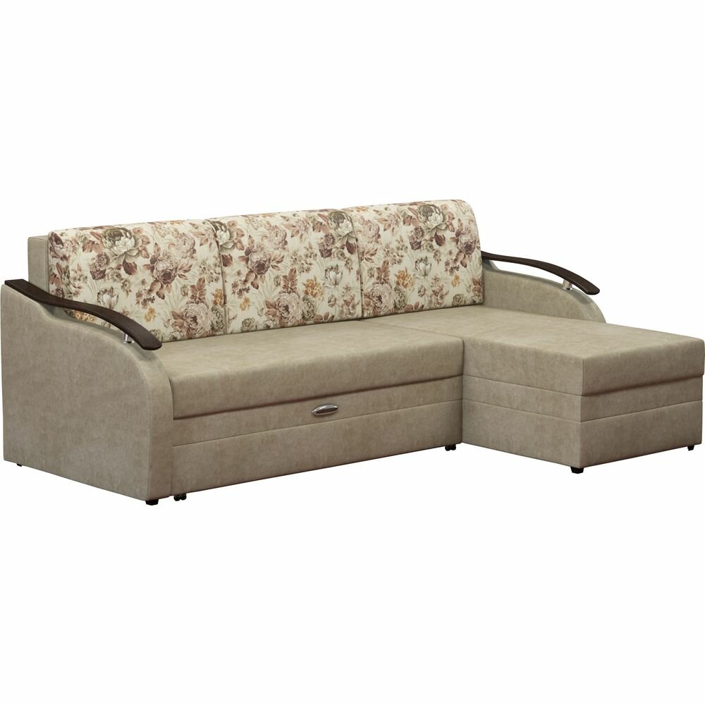 Угловой диван МебелПром Наташа У 190 ДН волна 10