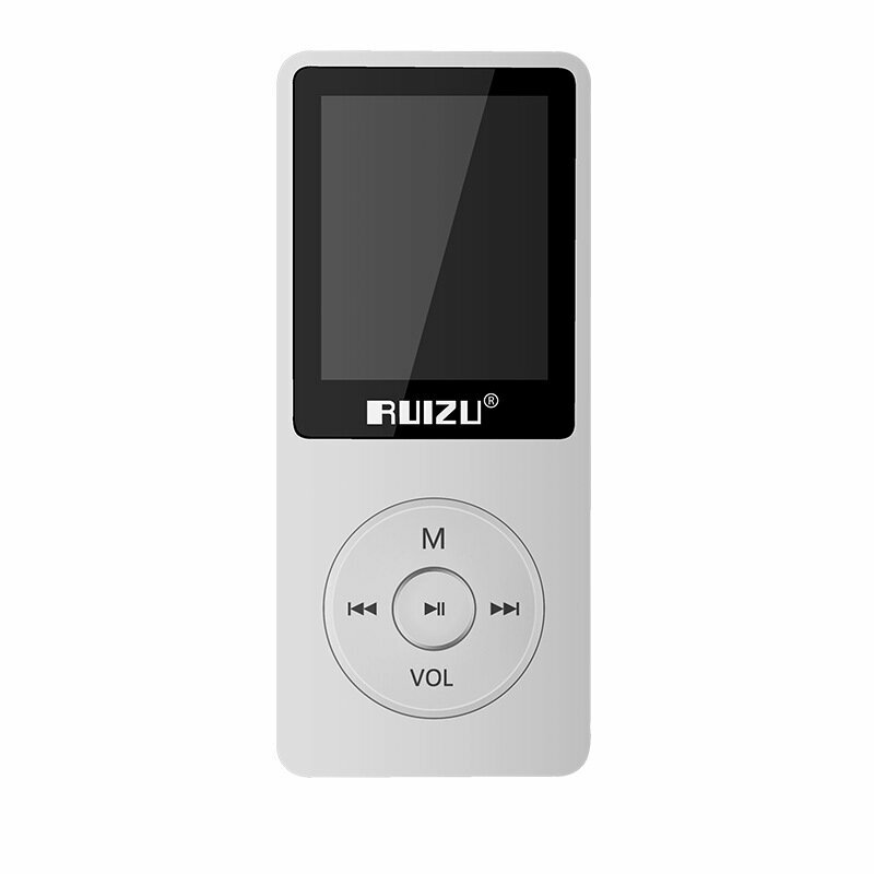 RUIZU X02 Плеер MP3 Спортивный Lossless Экран Тейп Walkman Английский Белый 8GB