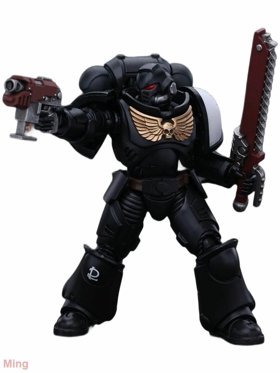 Подвижная фигурка JOYTOY Warhammer 40K Space Marines Black Templars Outriders Brother Valtus Игры для персонажей Коллекция подарков на день рождения