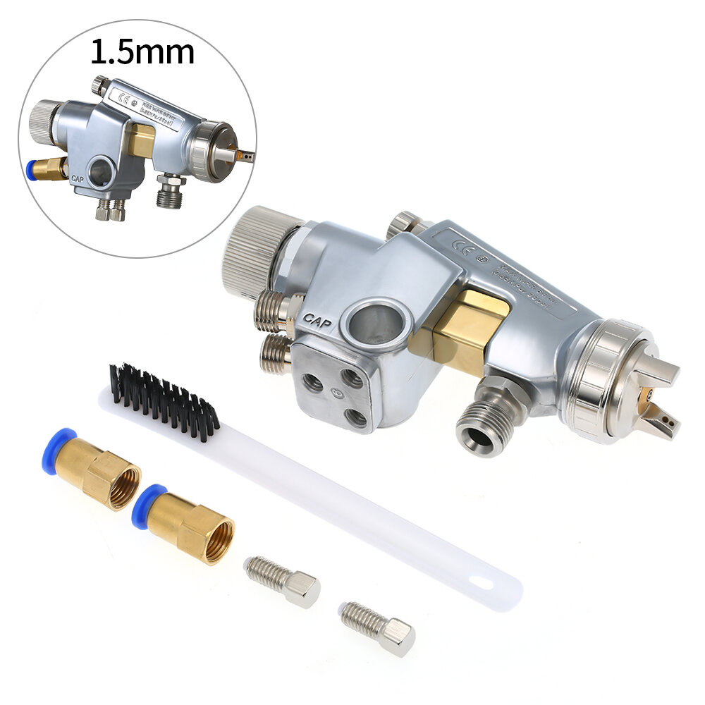 WA-200-152P 1.5mm Автоматический распылитель краски Индустриальный инструмент для распыления Давлением подача Автоматический распылитель масляной краски Для деревообработки, Индустрия, Домашнее использование, Материал алюминиевый сплав + нержавеющая