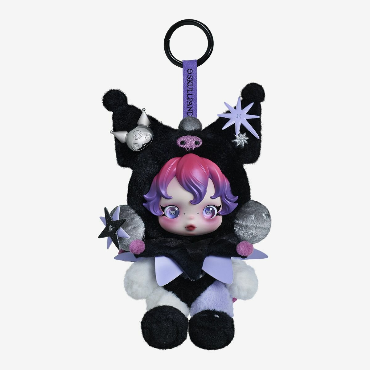 POP MART - SKULLPANDA x KUROMI Plush Pendant, Подарки, украшения комнат, 1 шт