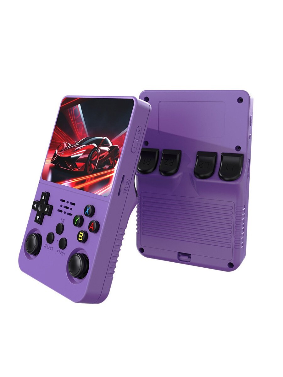 Игровая консоль R36S, 64GB, IPS, портативная, с джойстиками, 15 тыс. игр