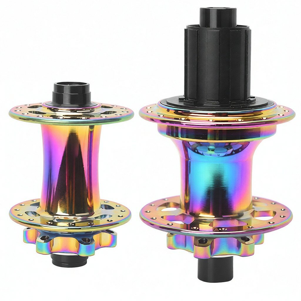 9-Pawl 450 Sound Mountain Bike Hub, 32-Hole, Front 2 Rear 5 Bearing, 6-Bolt Disc Brake Hub, Compatible with Shimano HG 8-12 Speed and Sram NX SX 12 Speed Cassette, Black Dazzling Purple, 7075 Aluminum Alloy, Front 100x9cm Rear 135x9cm, Front 180g Rear