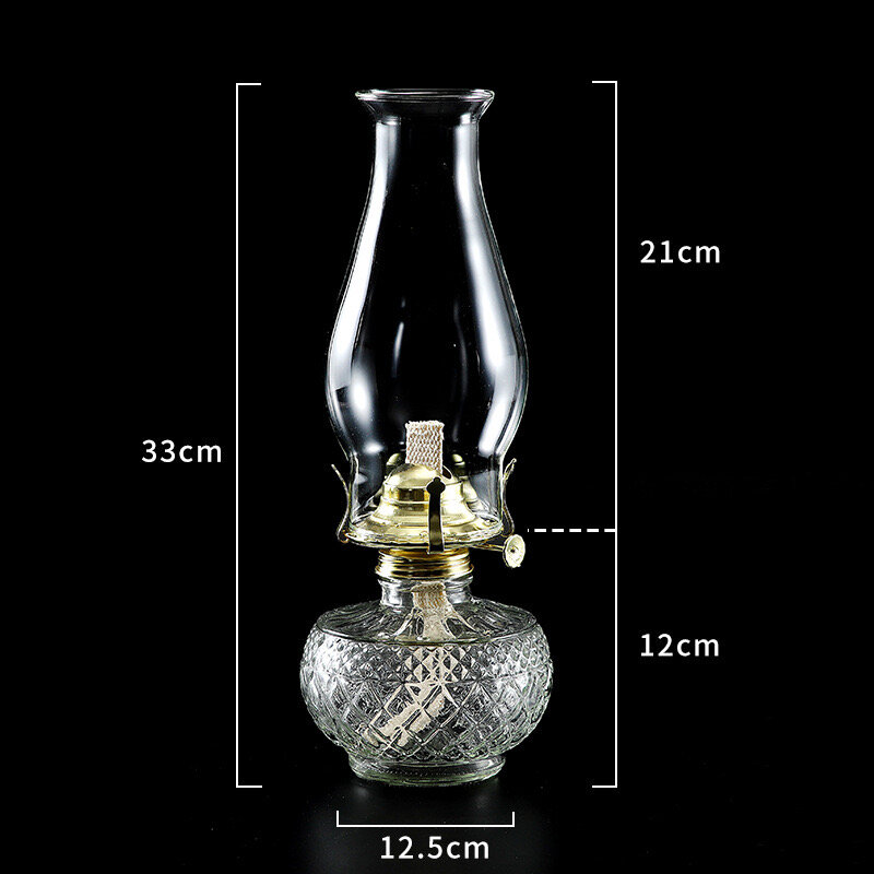 Лампа Clear Lighting, керосиновая, с фитилем, термостойкое стекло, 31см