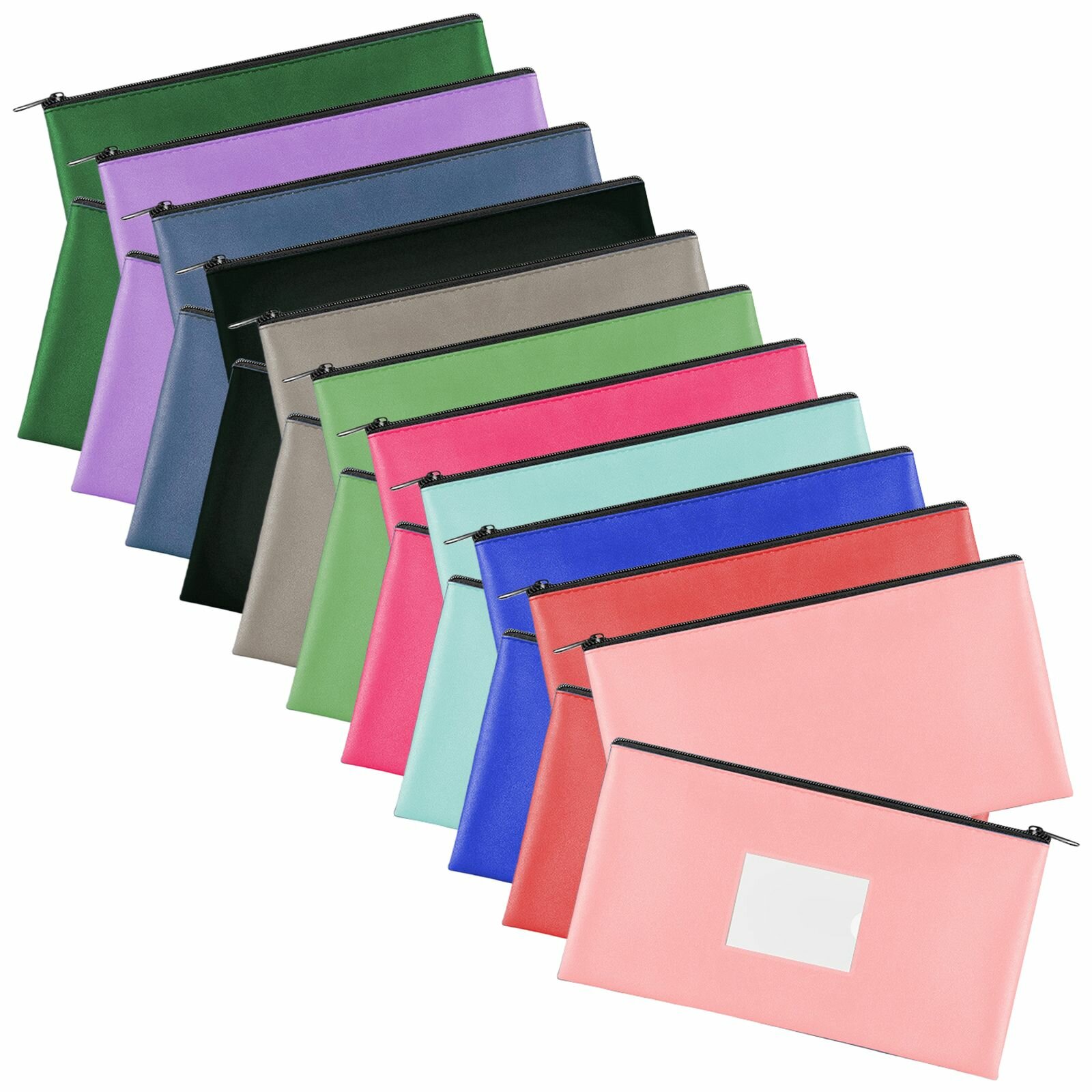 Водонепроницаемые конверты для документов с прозрачным окном и карманами