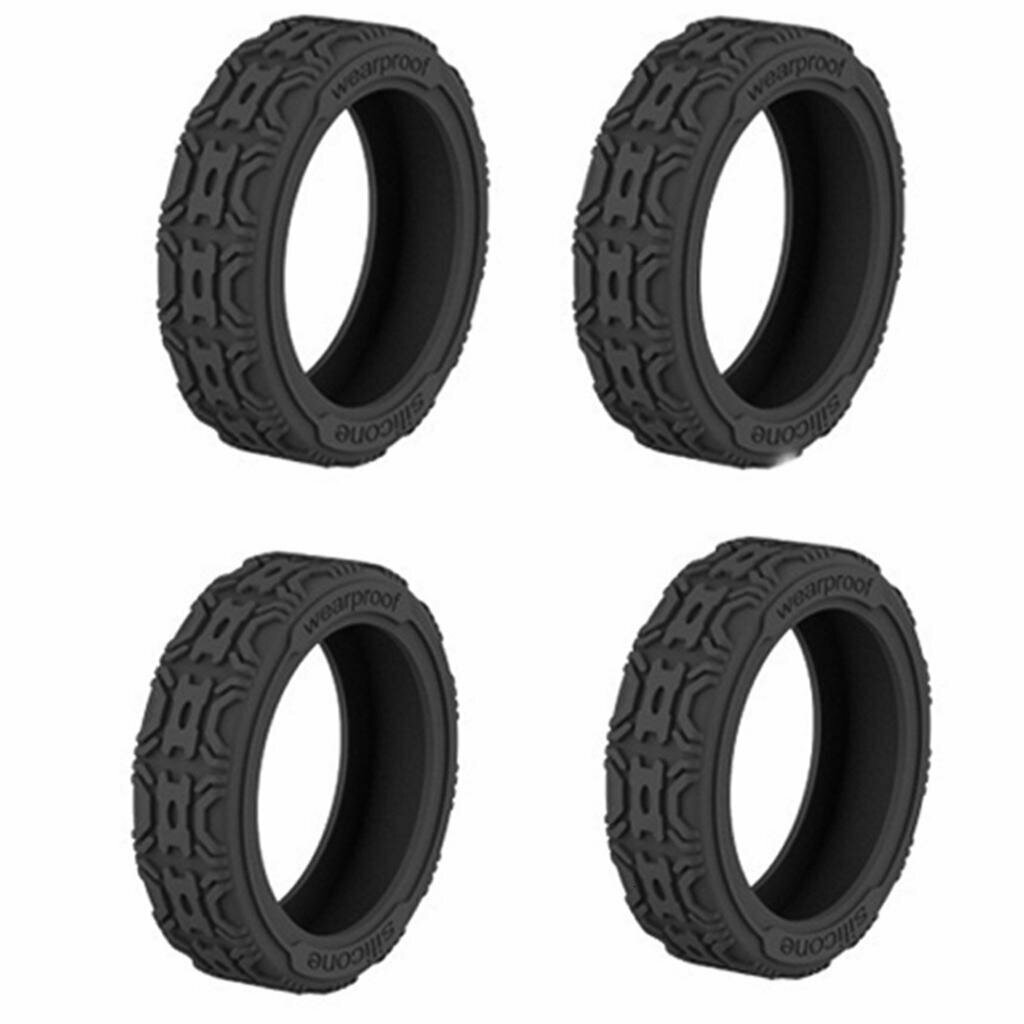 Силиконовые чехлы для колес чемодана 4/8 шт, Черный - 4 штуки