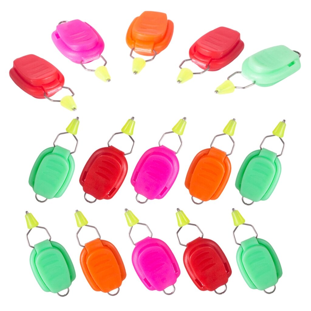 15 шт. Зажимы для лески, держатель лески, стопорная застежка для барабана