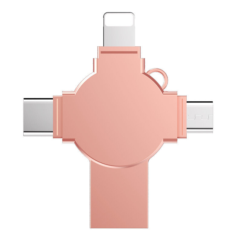 4-в-1 USB-флешка для мобильного телефона, совместимая с Apple, 32 ГБ, Type-C, Android, компьютер, большая емкость 2 ТБ, экспортная кросс-бордерная USB-флешка