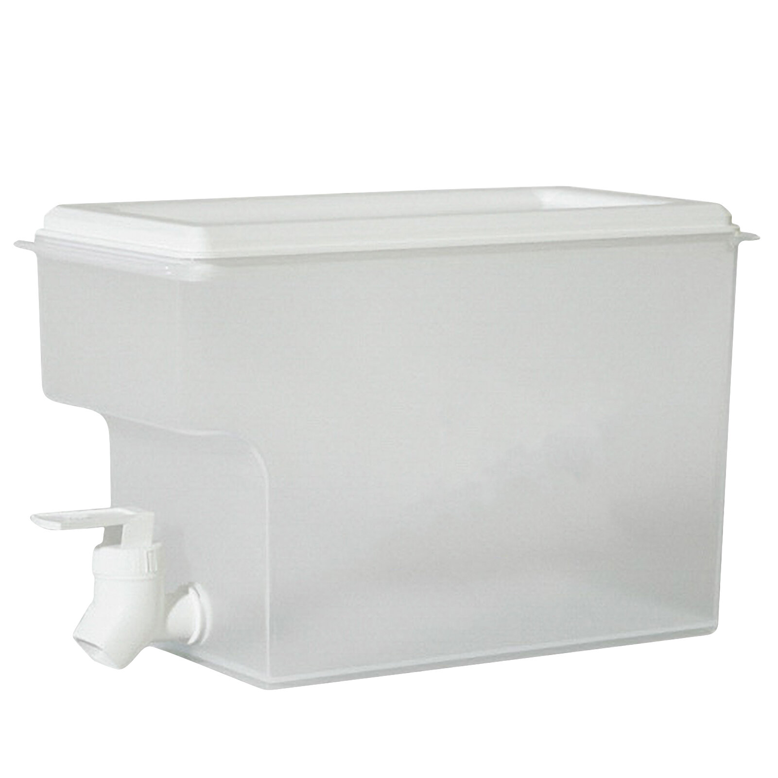 Холодильный чайник контейнер для воды с краном емкость 3.5 л белый материал PP для холодных напитков соков кипяченой воды колы в холодильник морозилку упаковка 26*12*19 см вес 400 г