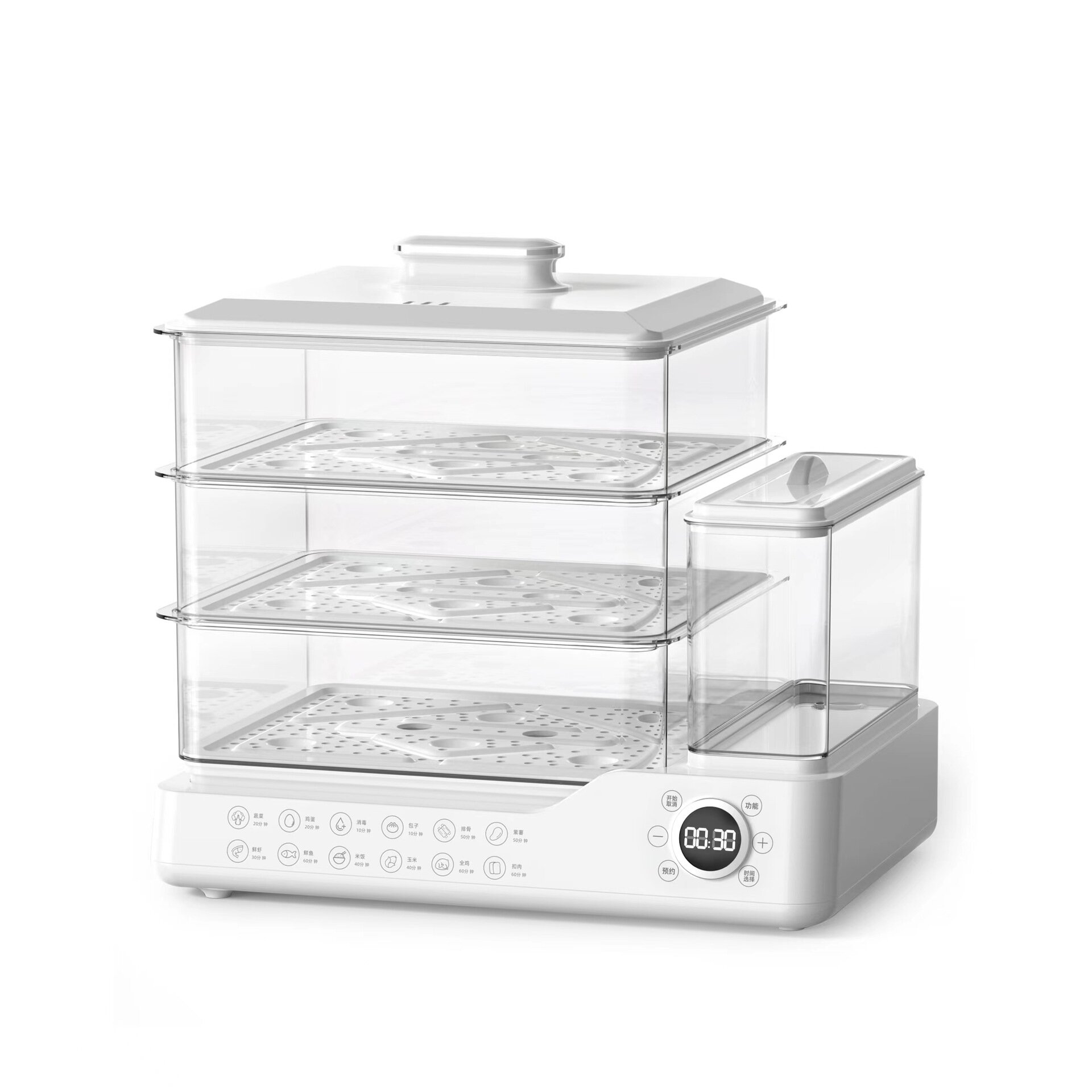 Независимый электрический пароварка с водяным баком, пароварка и кухонный прибор в одном, домашняя маленькая трехслойная многофункциональная машина для завтрака с большой емкостью