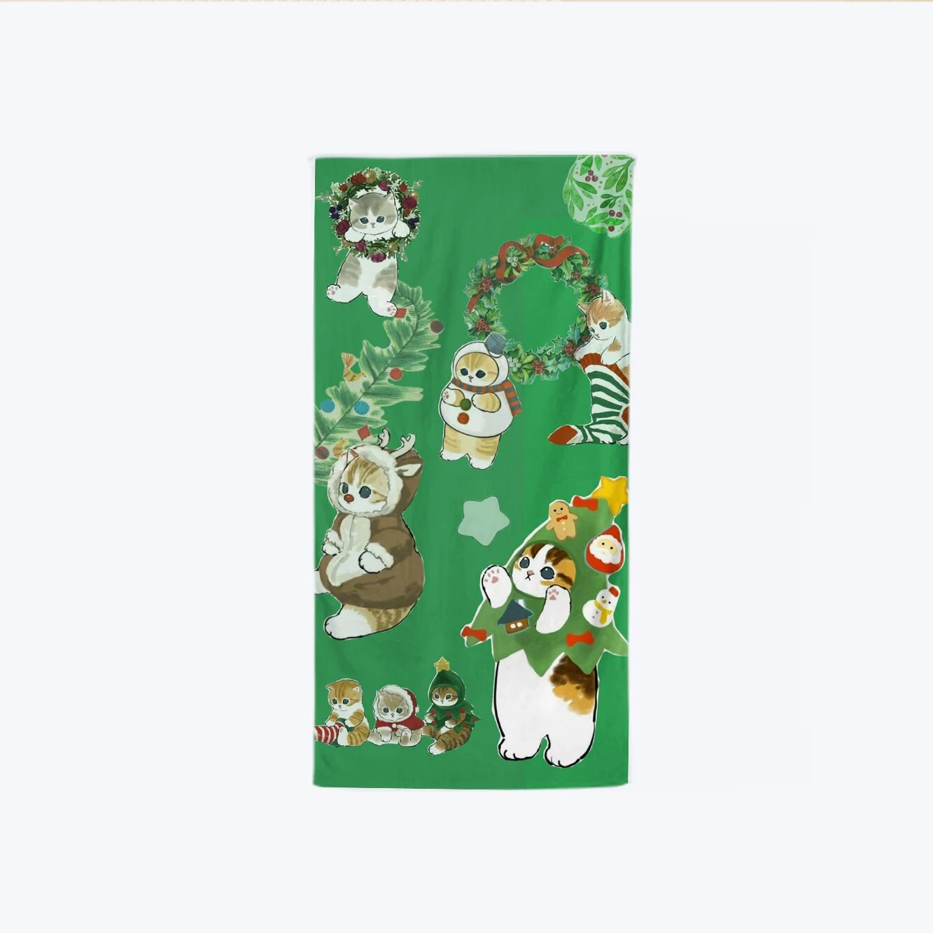 Быстросохнущее полотенце с узором акулы и кота для детей, 35x70 см, мягкий хлопок для купания и пляжных приключений