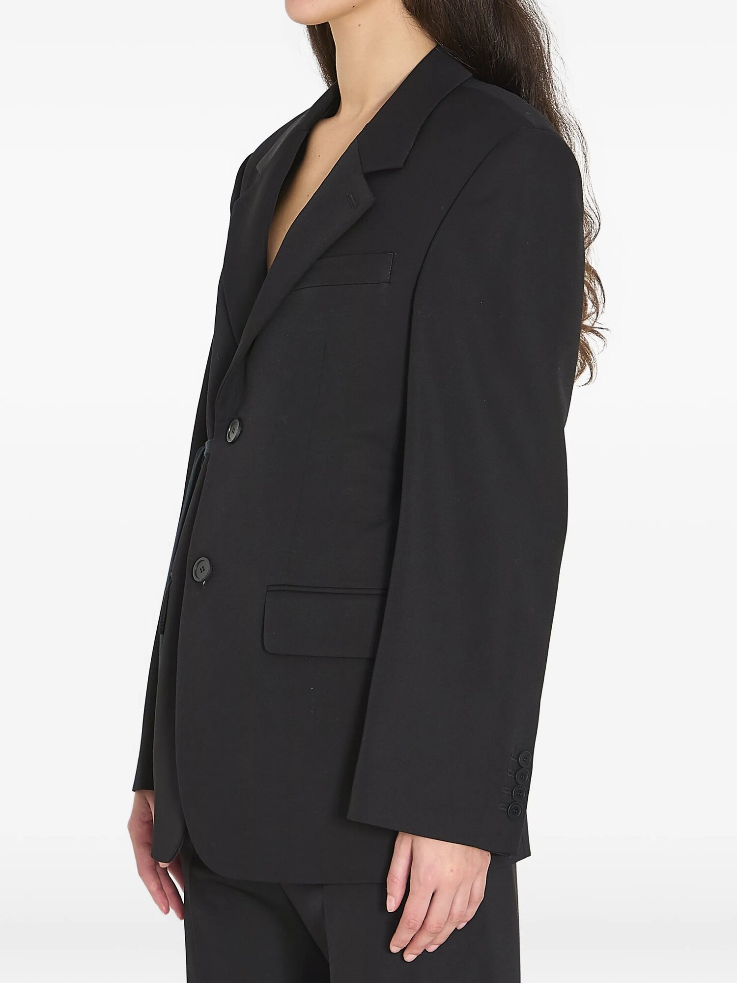 Куртка BALENCIAGA Wrap jacket, размер 38, black/black — фото 1