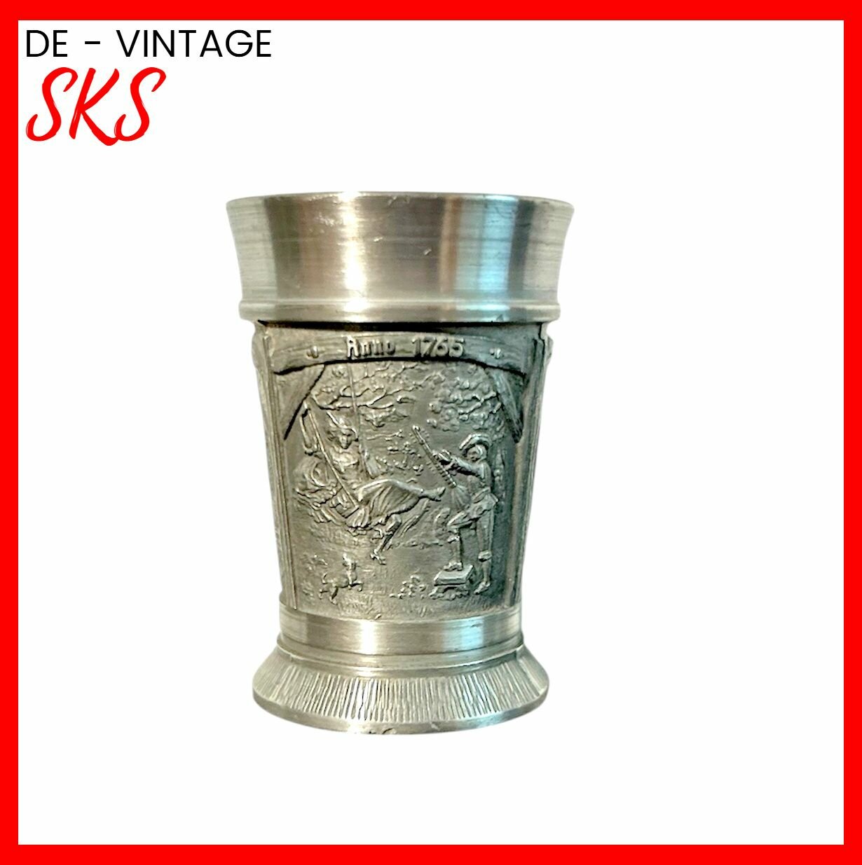 Рюмка Anno 1765, олово SKS, винтаж. Германия