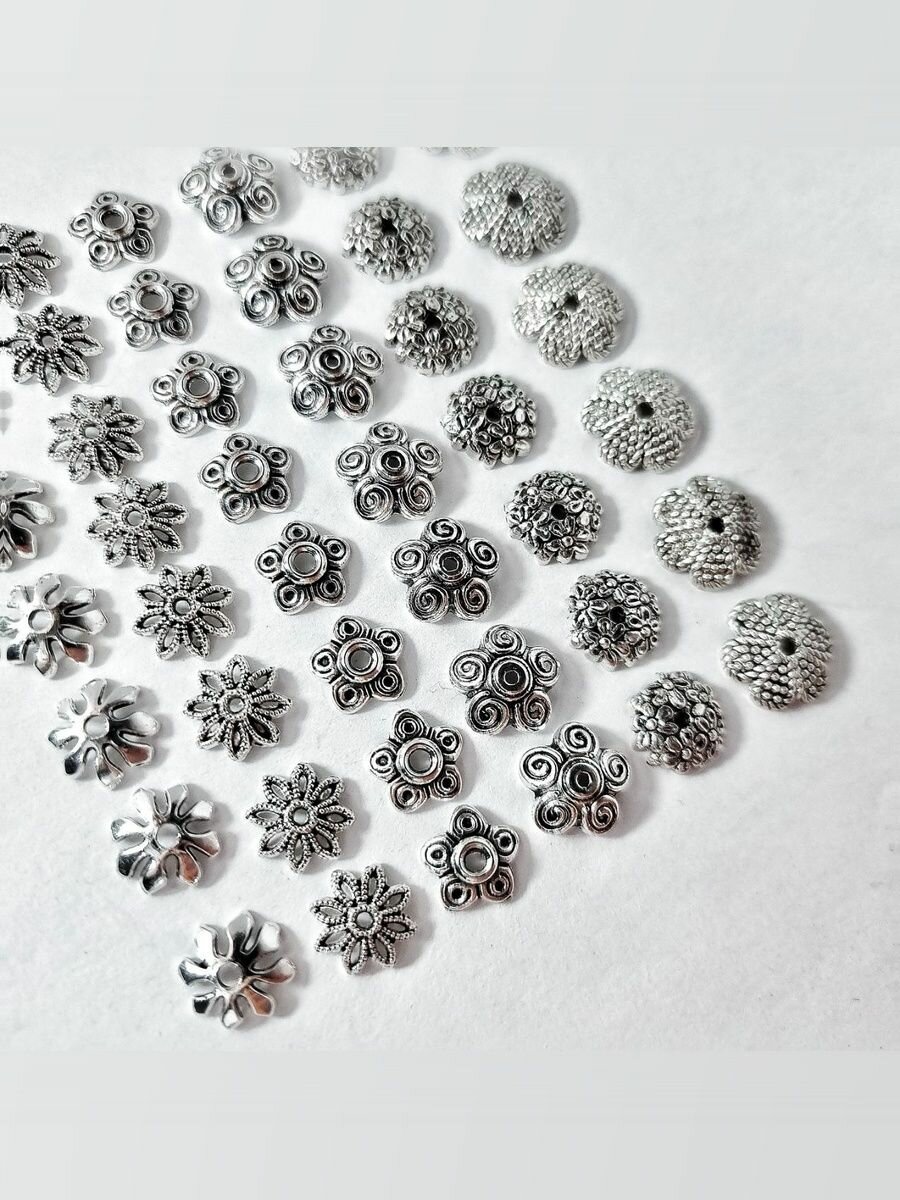 Шапочки для бусин 9-14мм. 100шт.