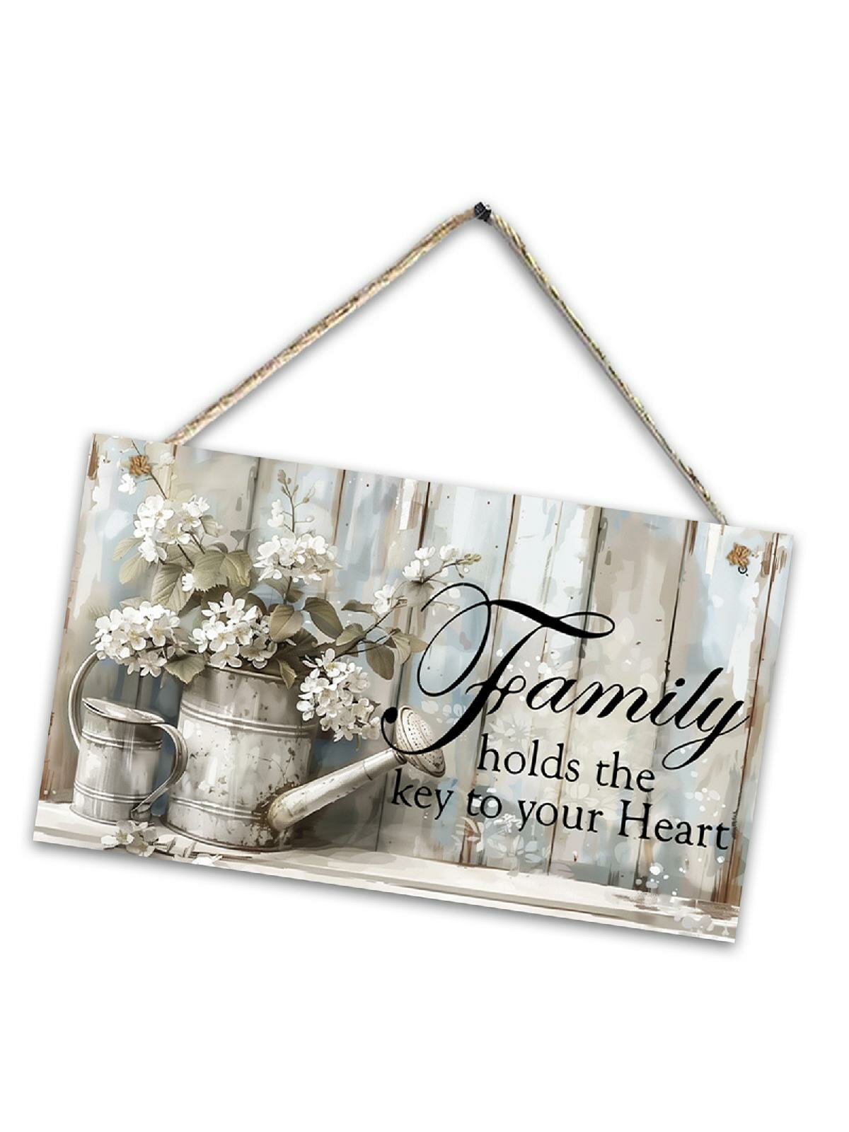 Деревянная Подвесная Вывеска с Вдохновляющей Семейной Цитатой для Позитивного оформления Дома