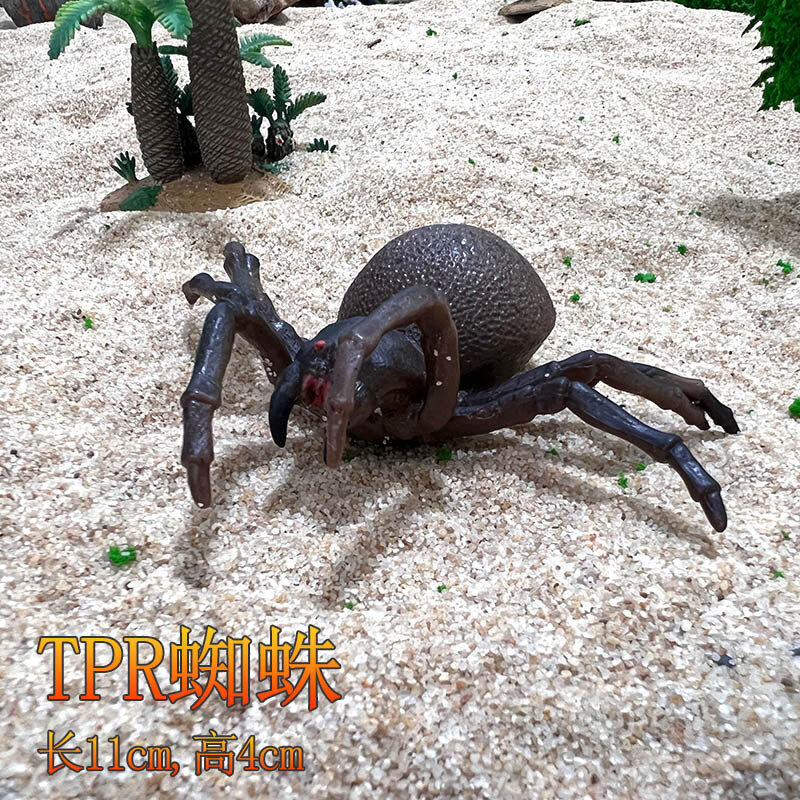 Игрушка-паук из TPR силикона — маленькая мягкая резиновая модель насекомого для Хэллоуина, примерно 40 г