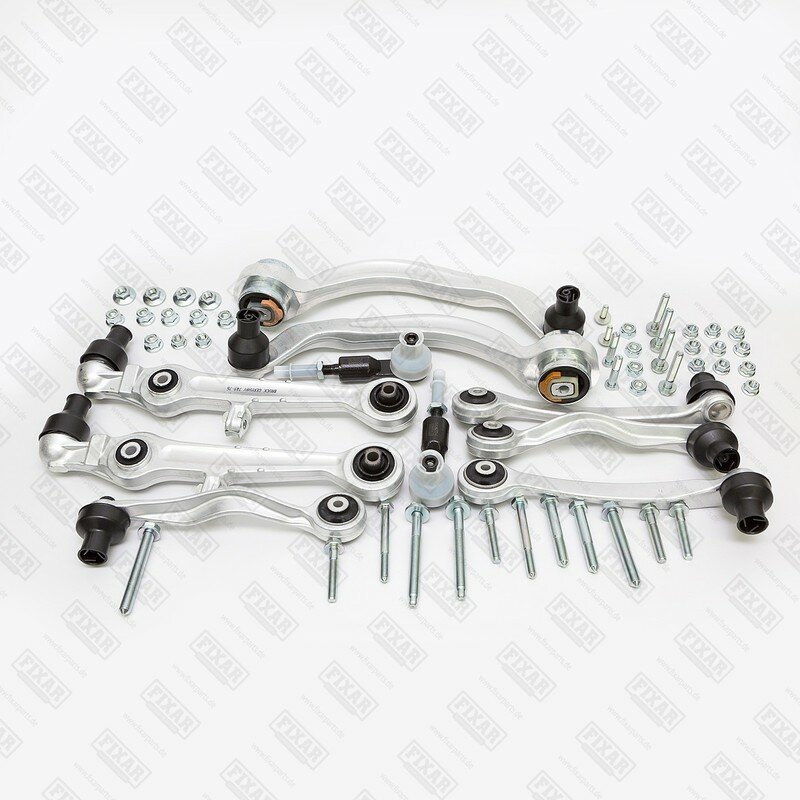 Комплект рычагов FIXAR передней подвески 8 рычагов+наконечники+крепеж AUDI A4, A6, Allroad 97-> , SKODA Superb 02-> , VW Passat 97-> (FQ0770)