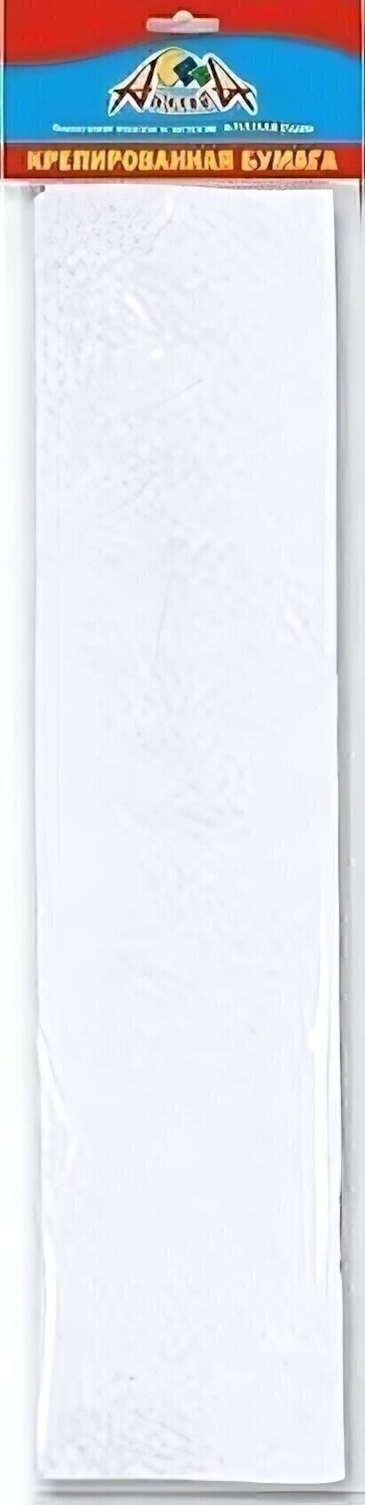 Крепированная бумага "Белая", цветная, 50х250 см, для творчества и декора