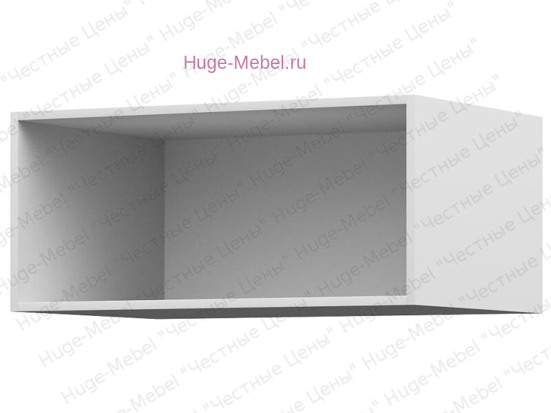 Корпус антресольного кухонного шкафа 800х360 (белый) Huge Mebel . Ширина 800 Высота 358. Кухонные шкафы Без фасада