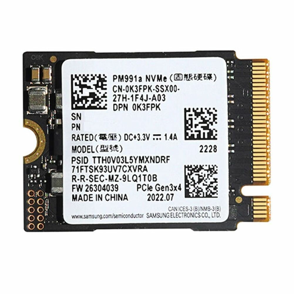 Для PM991A SSD M.2 2230 30 мм NVMe PCIe емкостью 1 ТБ для Steam Deck/Xbox Surface Pro д