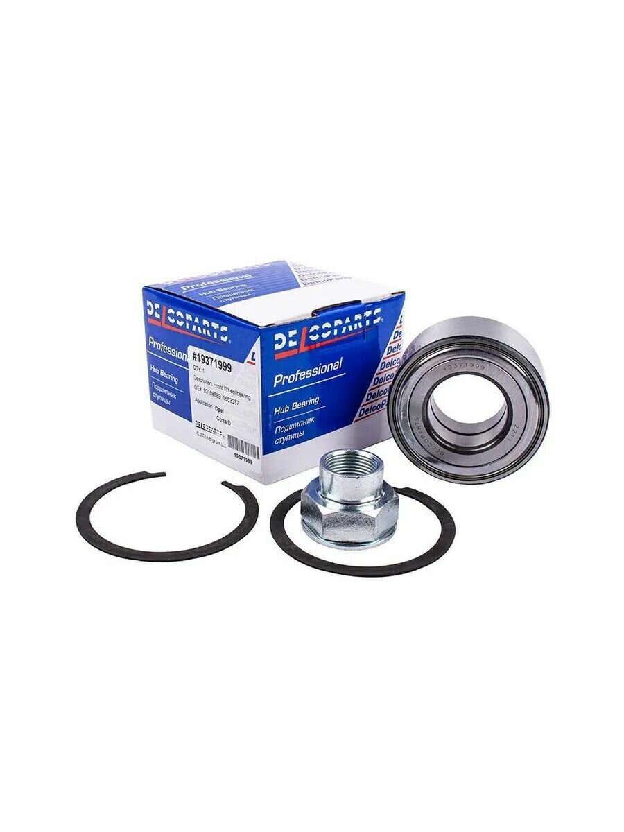 Подшипник ступицы DELCOPARTS 19371999 передний с ABS Hyundai Accent IV RB, Solaris, Solaris, Accent 10-, Accent IV Saloon RB, Accent i25, Solaris 10-, i20 PB, PBT 08-15, ix20 JC 10-, Kia Rio III