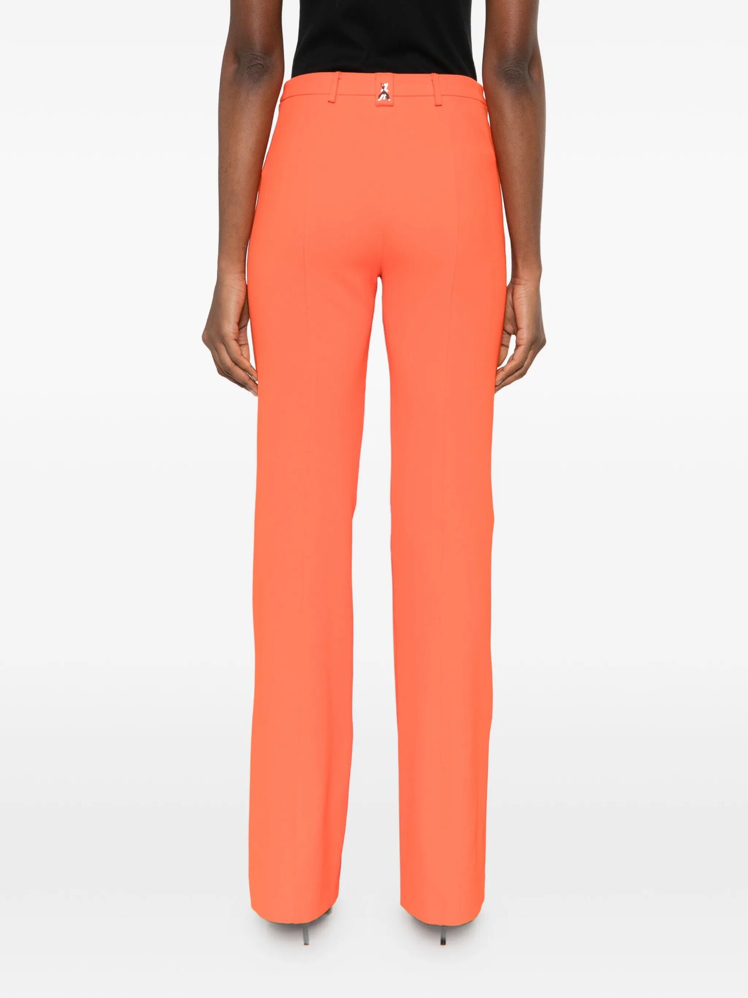 Брюки клеш PATRIZIA PEPE Flared trousers, размер 40, оранжевый — фото 1