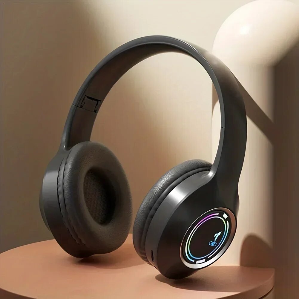 Беспроводные наушники DIXSG M3 со светодиодной подсветкой Черный, black