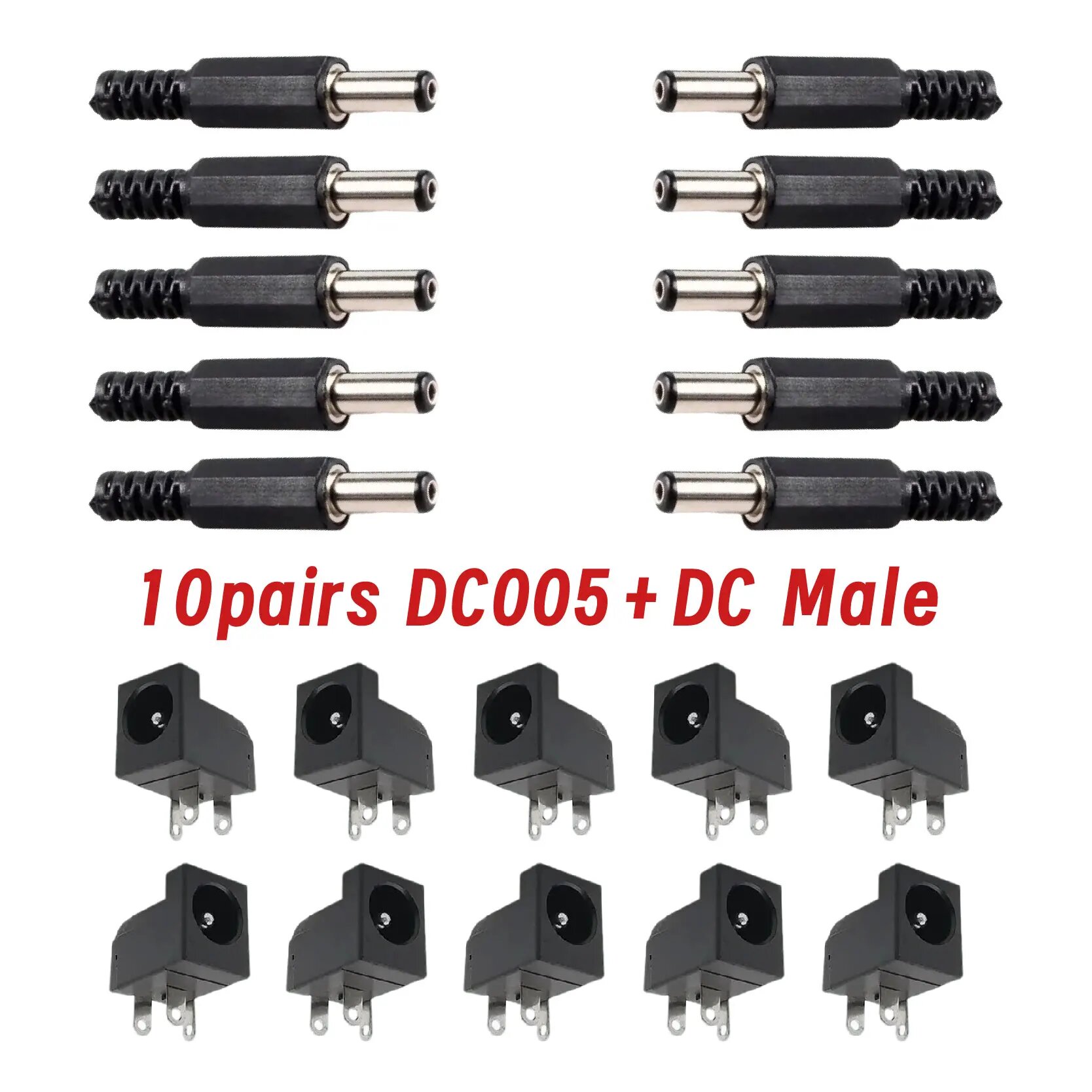 10 пар разъемов DC005 2.5 мм