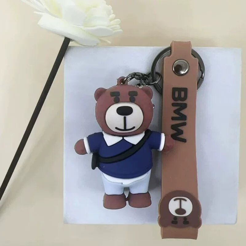 Брелок для ключей BMW Bear Doll Blade Square 3, серия 5 x1, мини-брелок для ключей, высококачественный оригинальный