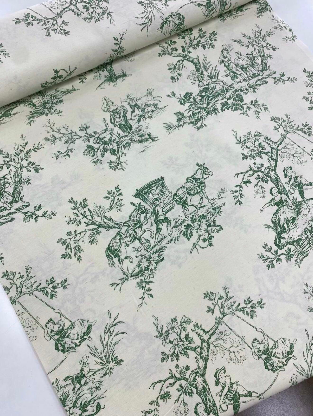 Ткань 150*180см водоотталкивающая Туаль Де Жуи DUCK цвет зеленый