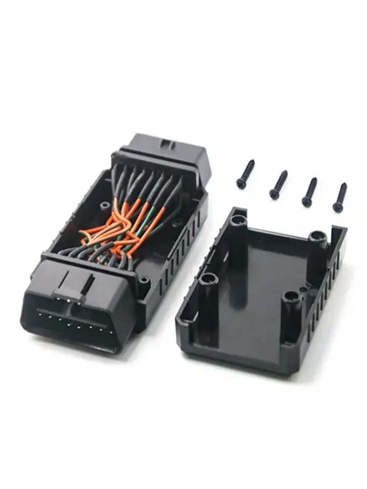 12 В 16-контактный разъем OBD2, адаптер OBD «папа-мама», преобразователь OBDII, интерфейс OBDII, всеконтактный, подключенный для диагностической системы OBD