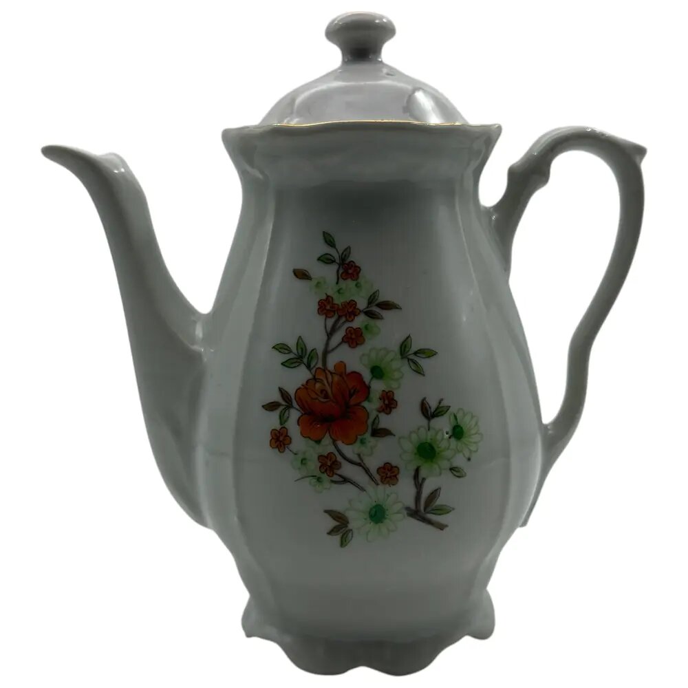 Кофейник "Цветение", 500 мл, фарфор, 1950-1960 гг, Болгария