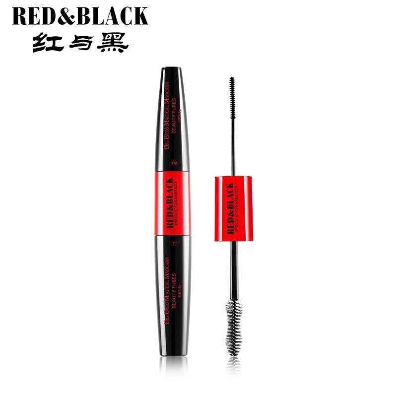 Красно-черная двусторонняя тушь для ресниц, черная, натуральная, для объема, удлинения и подкручивания ресниц, инструмент для макияжа, оптовая продажа косметики.