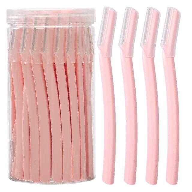 Набор из 5/10/24 предметов: триммер для бровей, портативная бритва для лица, устройство для удаления волос, лезвия для бровей, косметика.