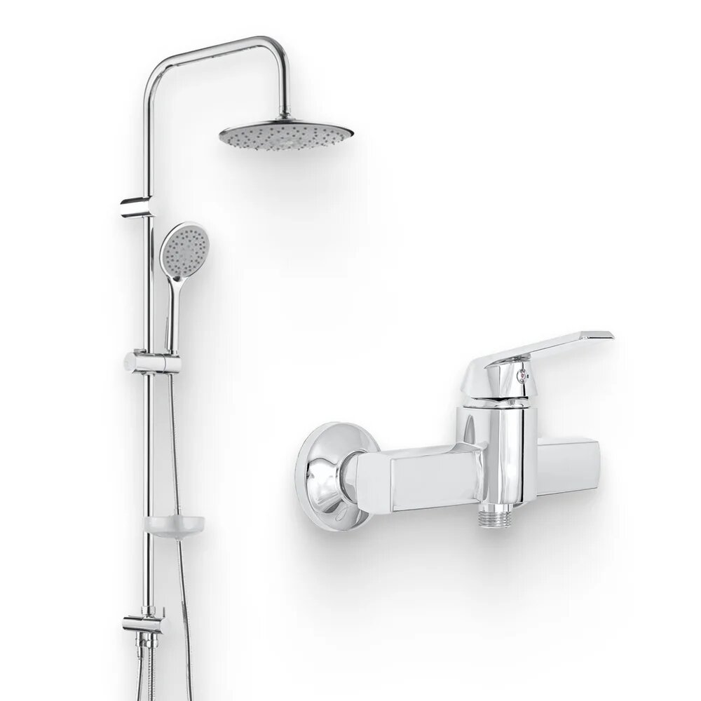 Душевой комплект Смеситель для душа Orange One Life P02-200cr / Стойка S05cr