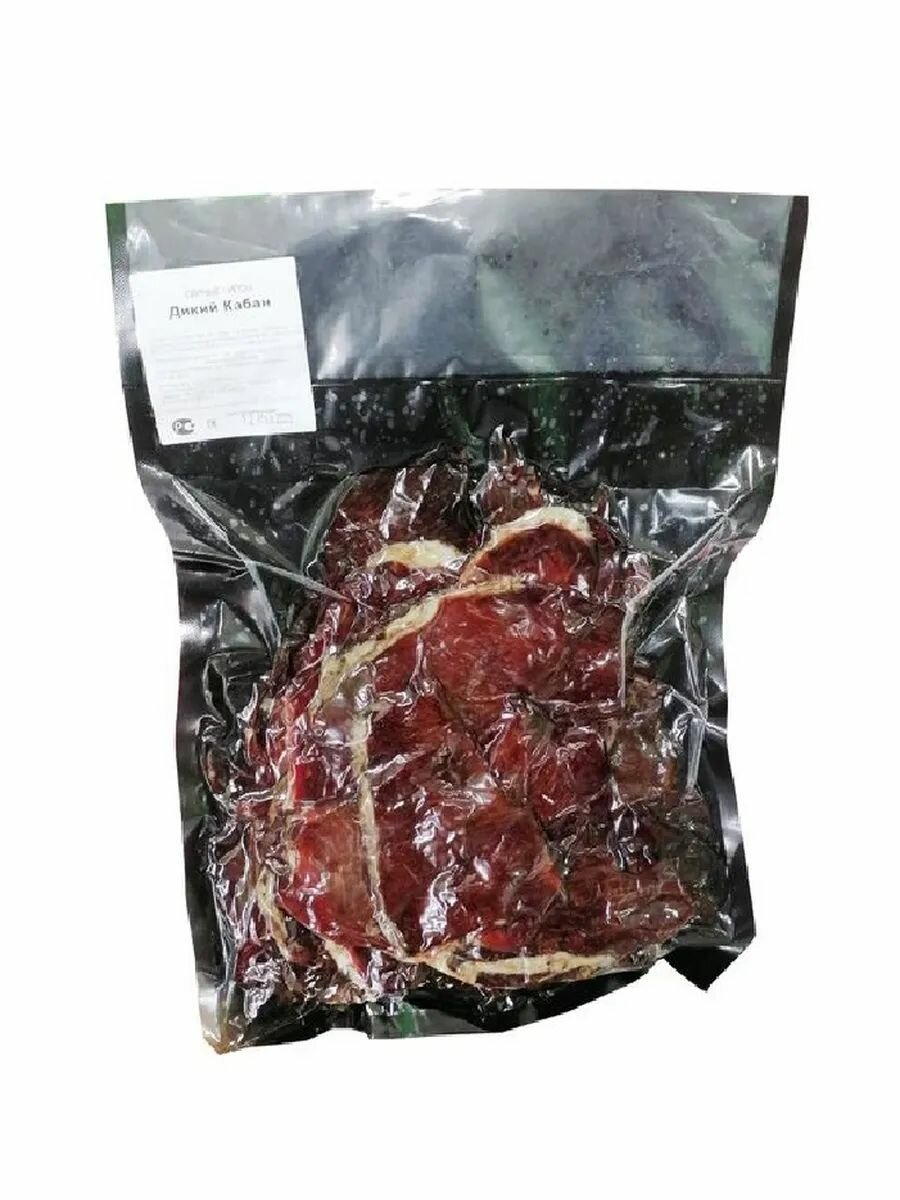 Натуральные мясные чипсы "Дикий Кабан", в упаковке 500 грамм.