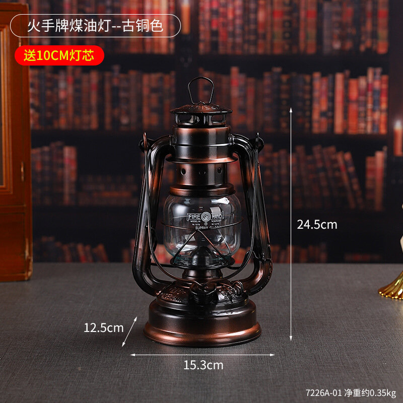 2026 Ретро Ностальгическая Керосиновая Лампа 276 Огненная Ручная Брендовая Атмосфера Ручная Маленькая Фонарь Уличная Лампа для Палатки Аварийное Освещение