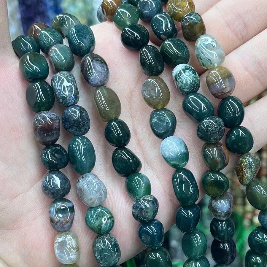 AVANKY натуральный индийский агат бусины 8-10 мм 10-12mm