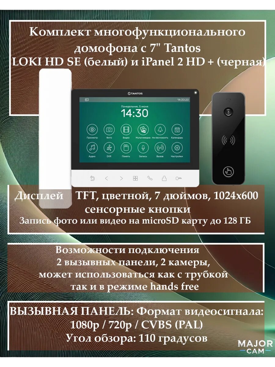 Комплект LOKI HD SE (белый) и iPanel 2 HD + (черная)