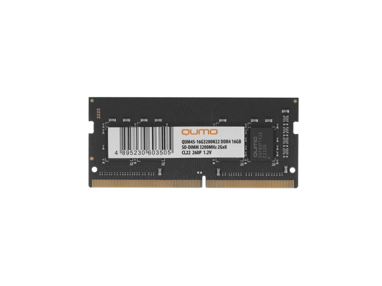 Оперативная память SODIMM 16Gb, DDR4 3200MHz*Qumo* QUM4S-16G3200N22