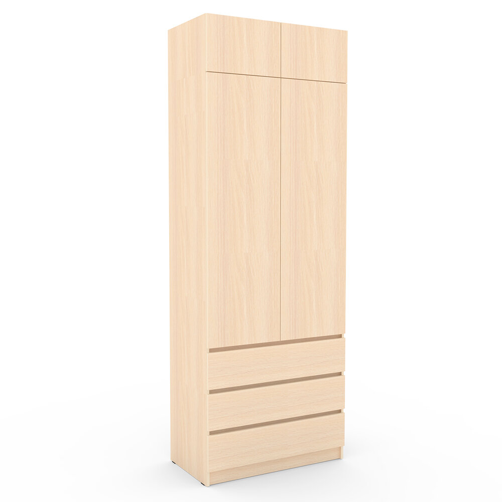 Шкаф распашной КарИВи 90.1 90x250 Дуб Молочный